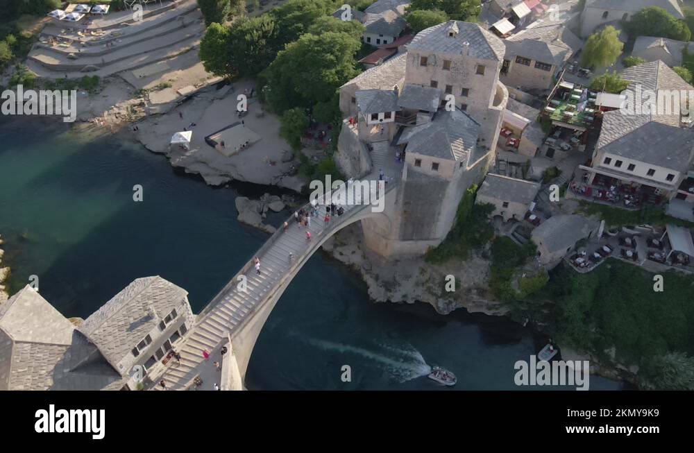 Stari Most, The Old Bridge also known as Mostar Bridge, connecting the ...