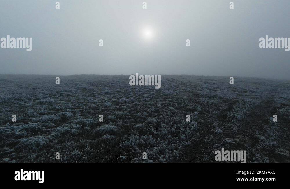 JIB up-down movement revealing the sun seen through a thick layer of ...