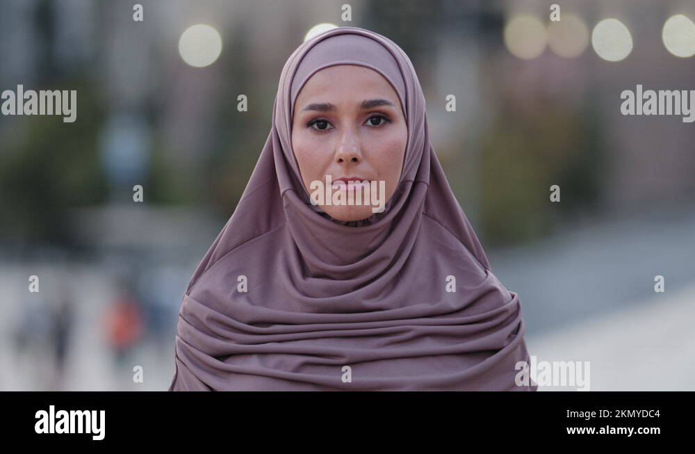 Close up sad upset muslim woman beautiful young islamic girl arabian ...