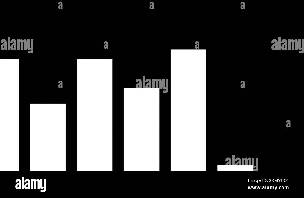 An animated loop of graph style bars popping into frame.White Graphic ...