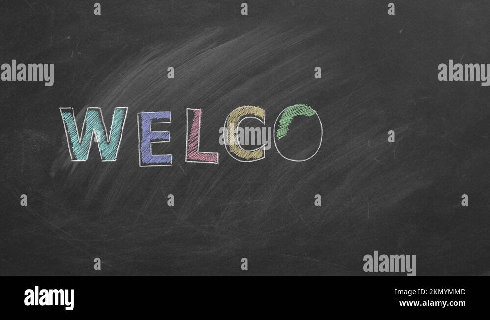 Blackboard handwritten welcome message Stock Videos & Footage - HD and ...