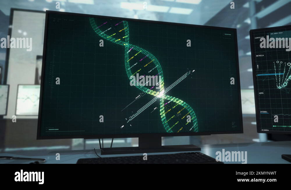 Advanced DNA Structure Researching Process Via Futuristic Scanner ...