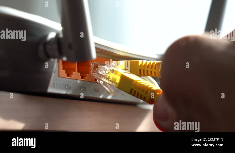 Connecting the Internet Cable from the Router. Connect to the internet ...