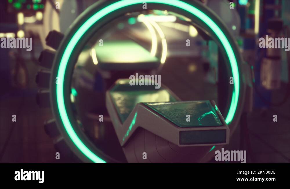 futuristic sci fi MRI Scanner medical equipments in hospital Stock ...