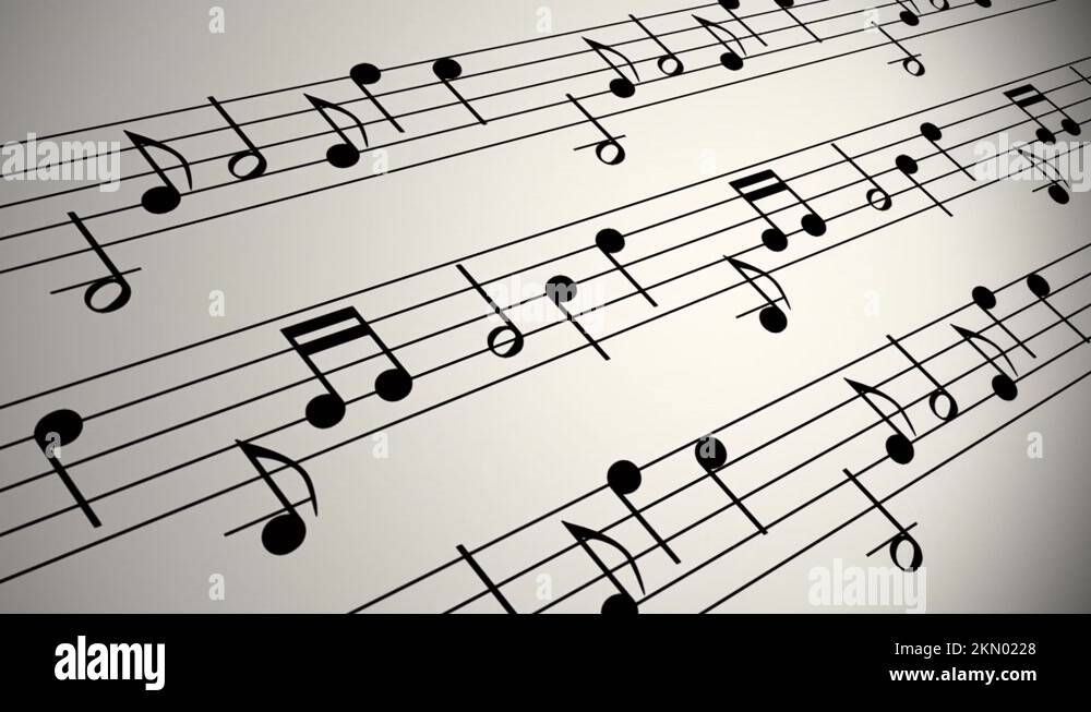 Looping Music Notes Animated Background.Animation with a Camera ...