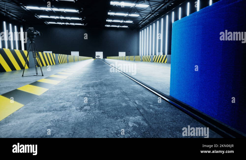 Generic 3d car crash test. Car destruction. Realistic 4k animation ...