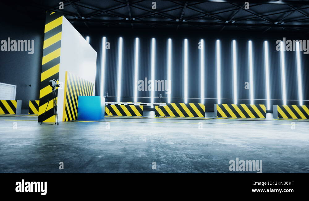 Generic 3d car crash test. Car destruction. Realistic 4k animation ...