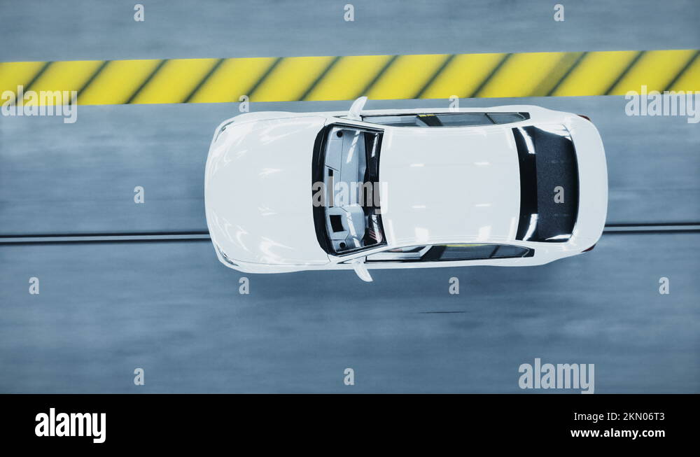 Generic 3d car crash test. Car destruction. Realistic 4k animation ...