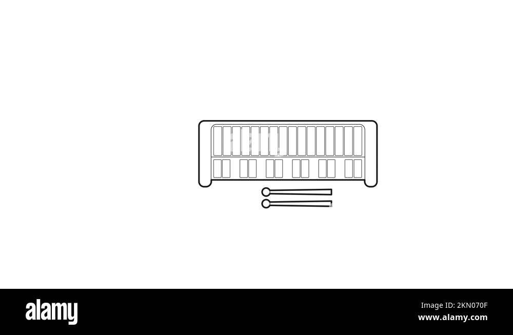 Xylophone icon animation Stock Video Footage - Alamy