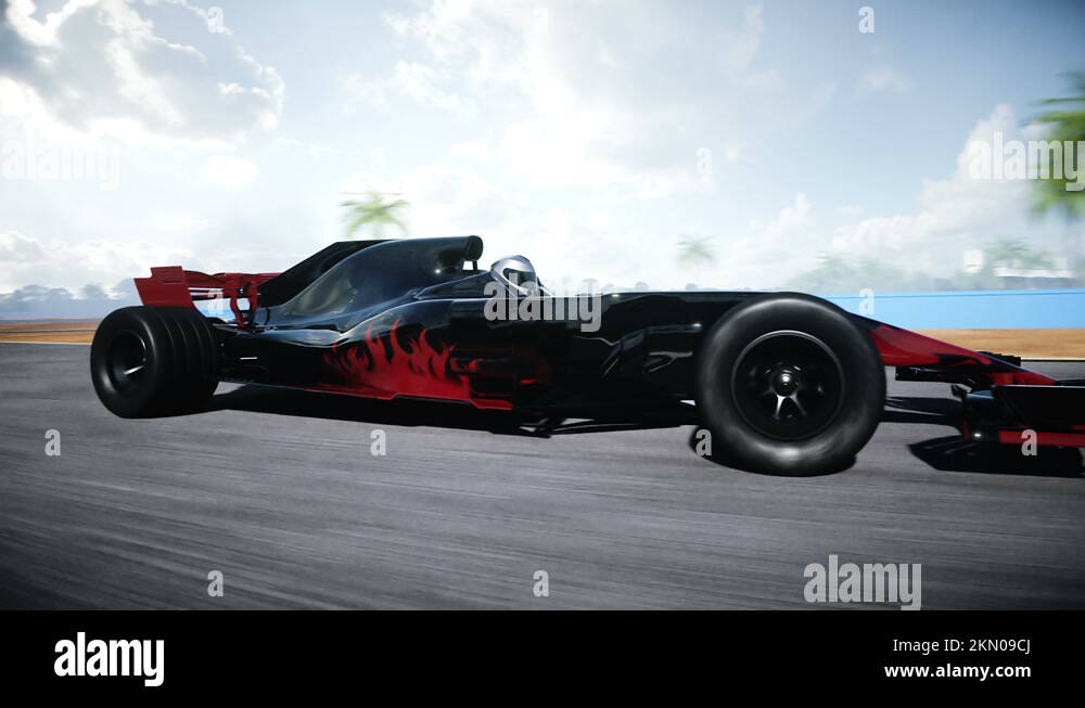 Race car. Very fast driving. Succes concept. Realistic 4K animation ...