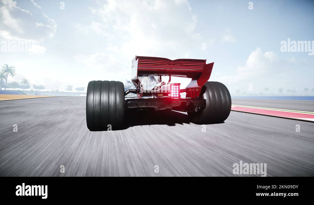 Race car. Very fast driving. Succes concept. Realistic 4K animation ...