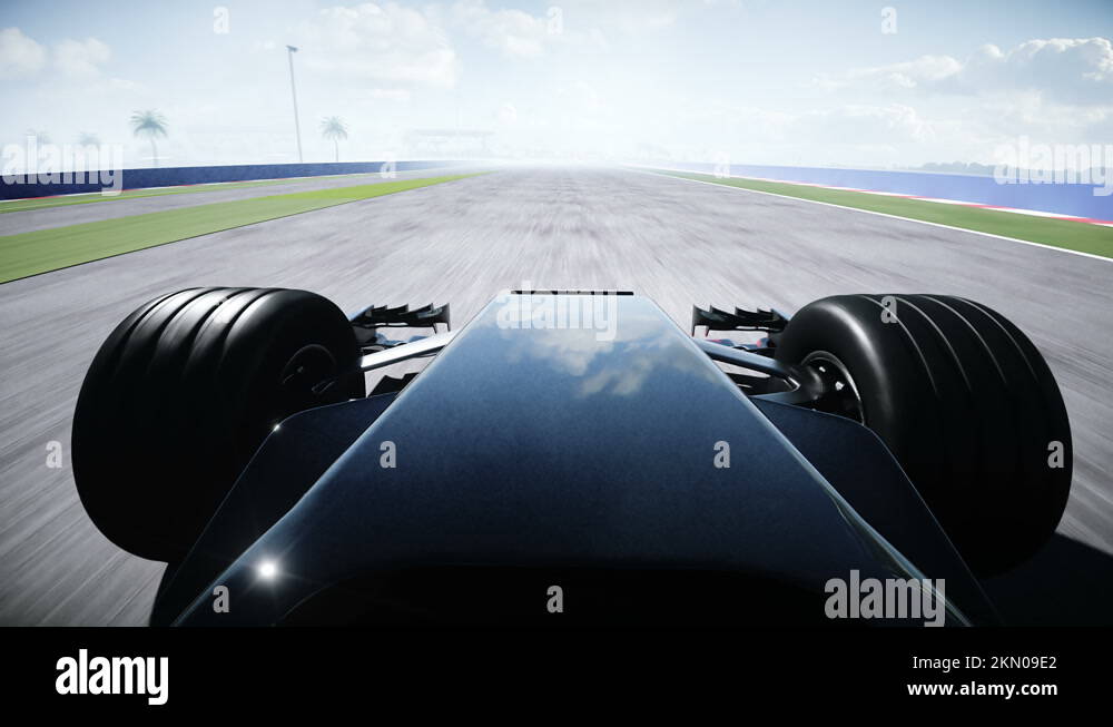 Race car. Very fast driving. Succes concept. Realistic 4K animation ...