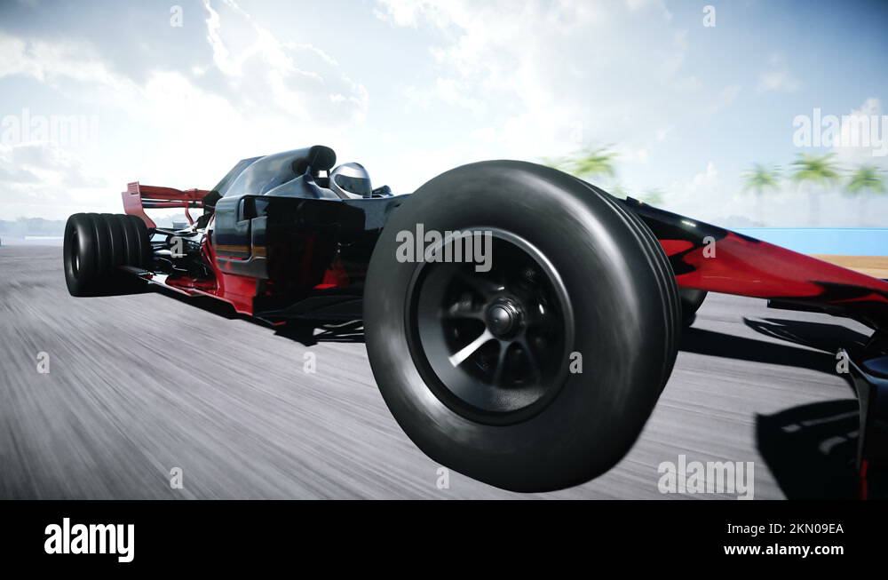 Race car. Very fast driving. Succes concept. Realistic 4K animation ...