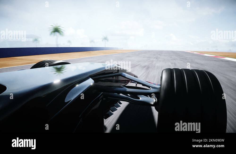 Race car. Very fast driving. Succes concept. Realistic 4K animation ...