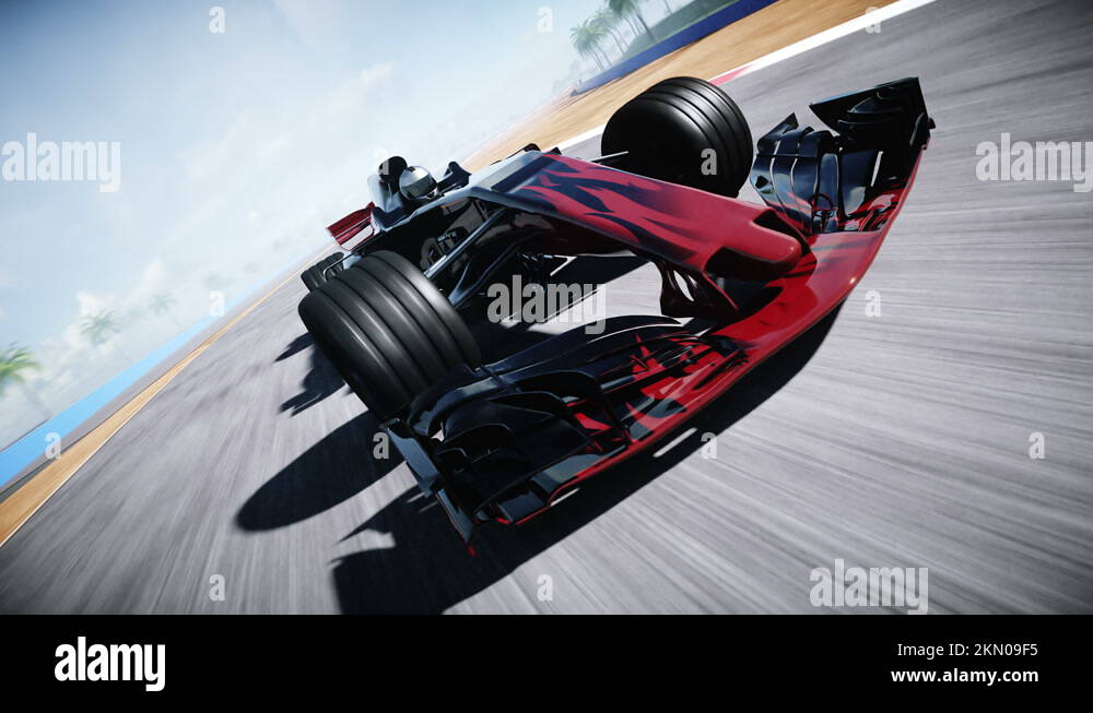 Race car. Very fast driving. Succes concept. Realistic 4K animation ...