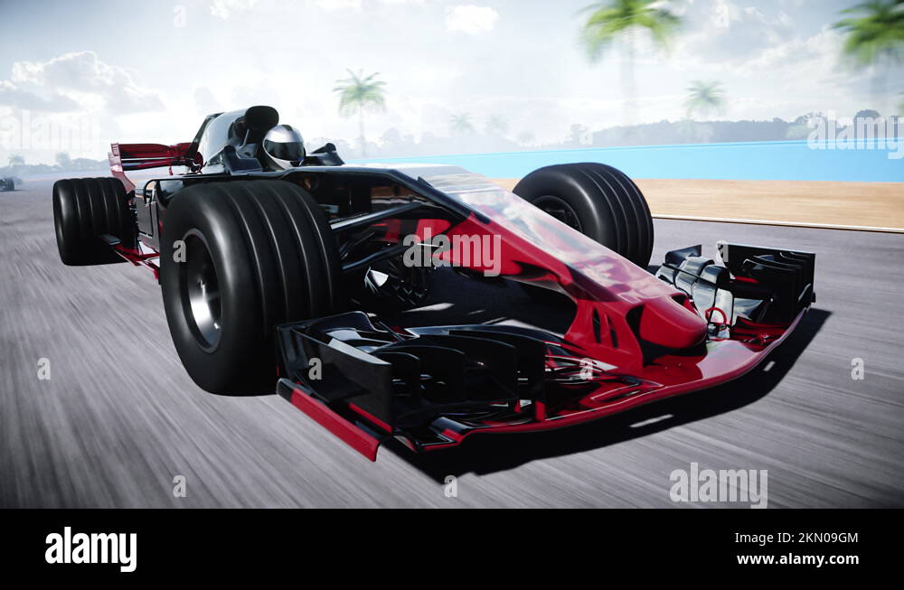 Race car. Very fast driving. Succes concept. Realistic 4K animation ...
