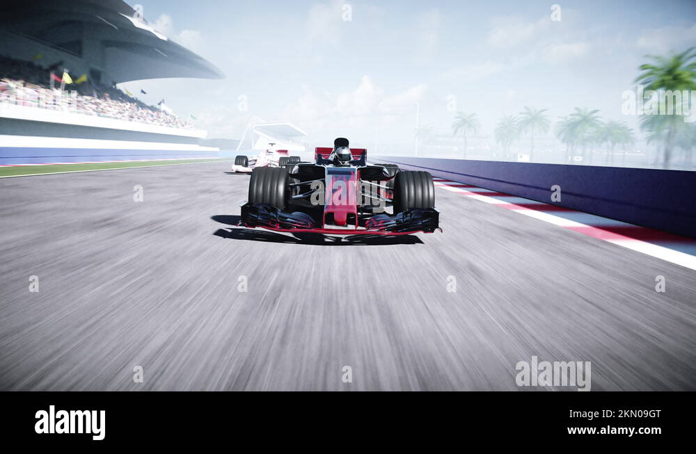 Race car. Very fast driving. Succes concept. Realistic 4K animation ...