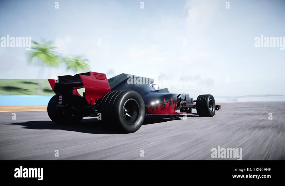 Race car. Very fast driving. Succes concept. Realistic 4K animation ...