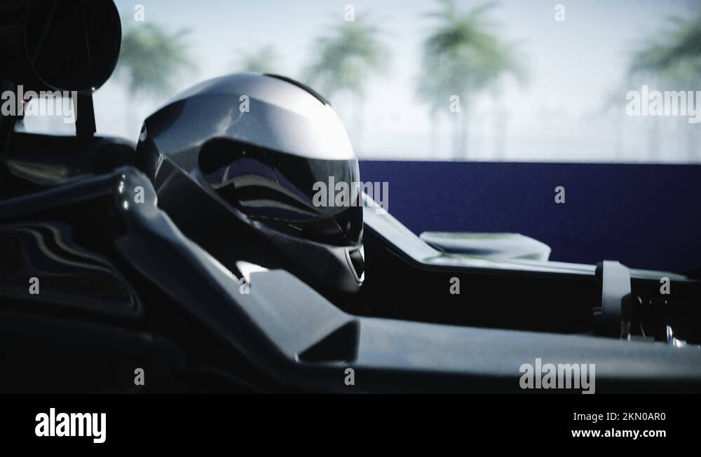 Race car and racer. Very fast driving. Succes concept. Realistic 4K ...