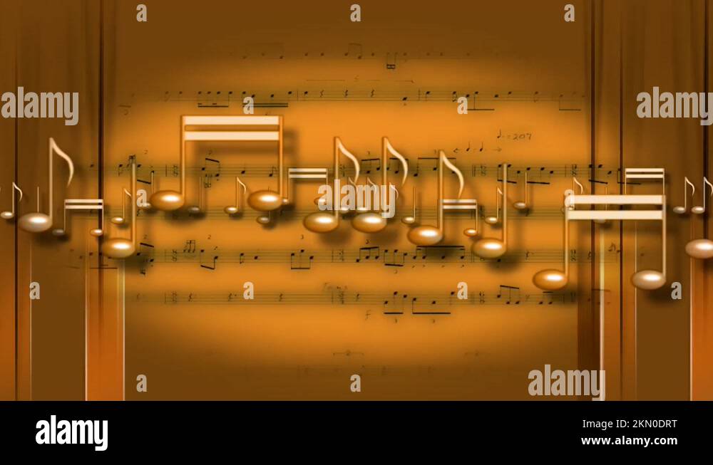 Flying Musical Notes Motion Loop.animated music notes dolly shot Stock ...