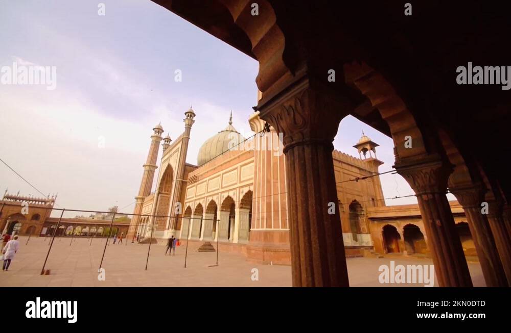 Jama Masjid Of Delhi Is One Of The Largest Mosques In India Footage