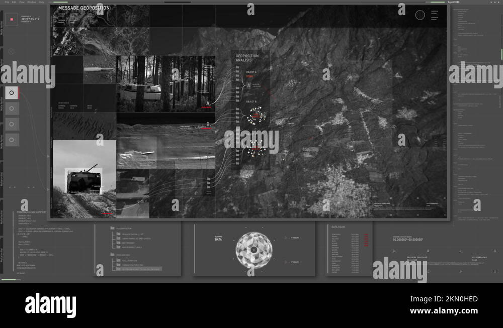 Military Territory Scanning Tech Software Displays Enemy Army Base ...