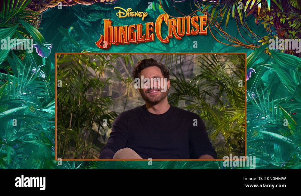 Interview with famous actor Edgar Ramirez for movie 'Jungle Cruise' - 2021 Stock Video Footage ...