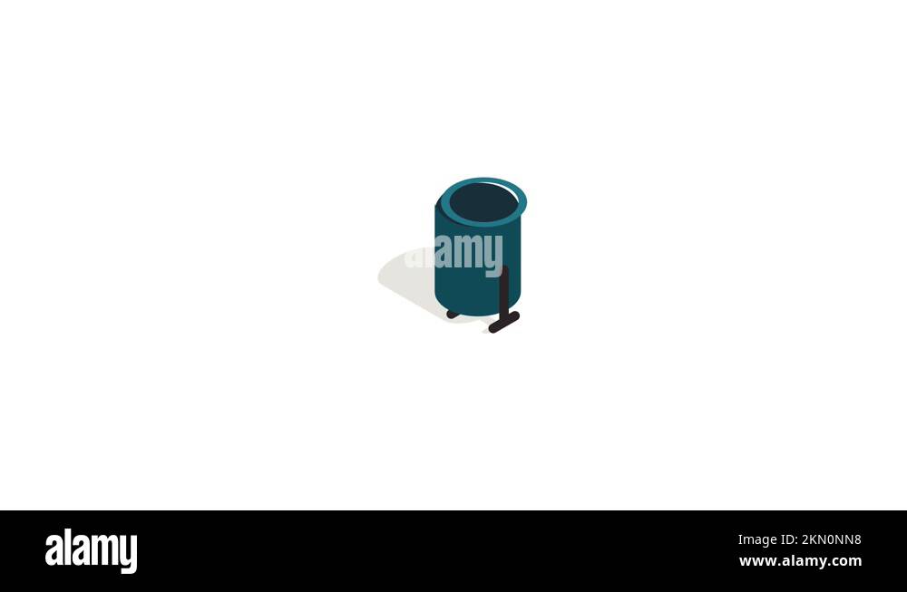 Recycle bin icon isometric 3d Stock Videos & Footage - HD and 4K Video ...