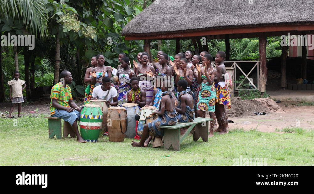 Traditional African dance sing and drums Ghana Africa 4K Stock Video ...