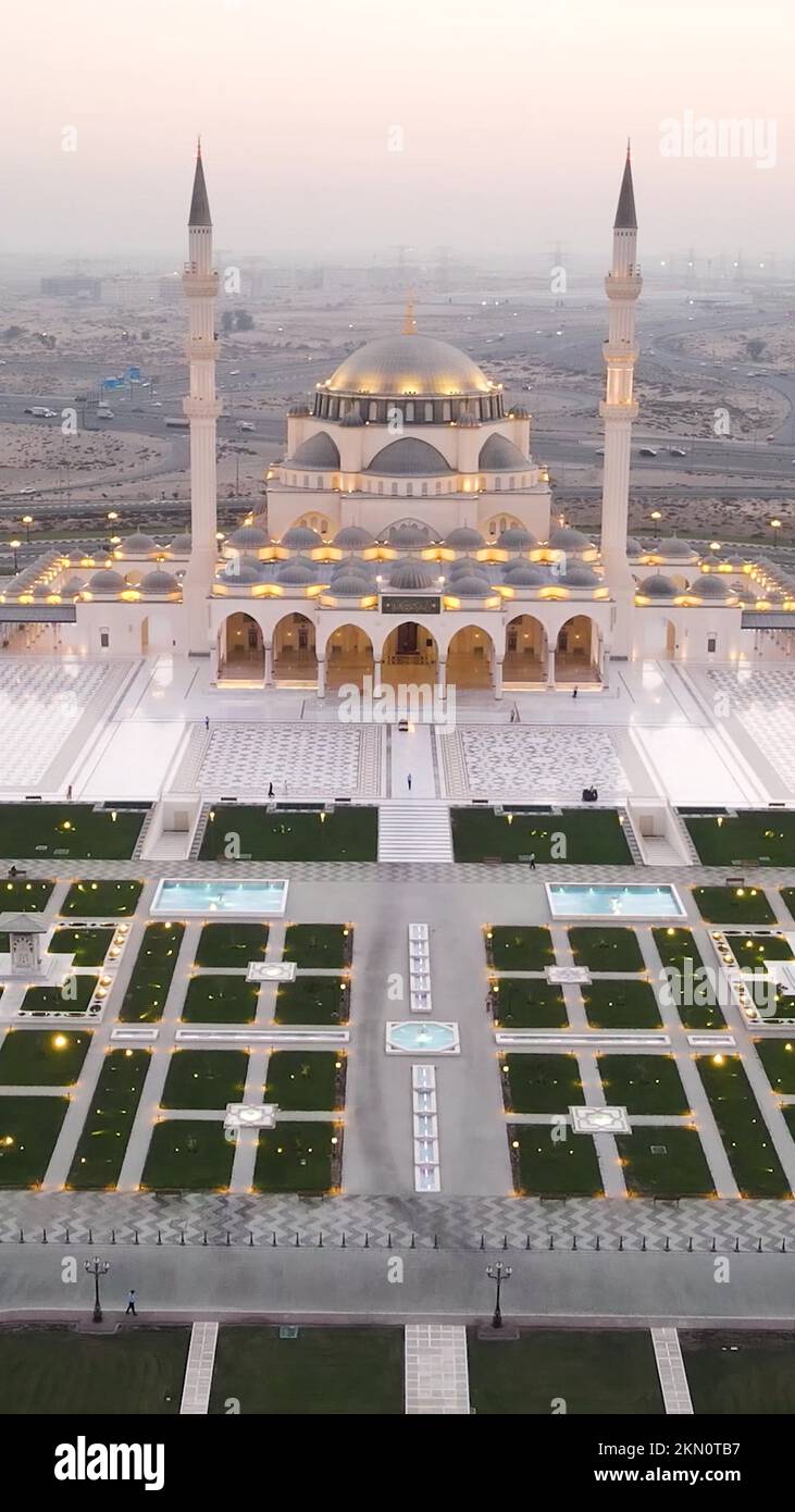 The Sharjah Mosque in the Emirate of Sharjah, the United Arab Emirates ...