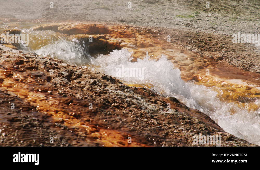 Hot springs in world famous Yellowstone National Park 4K, USA ...