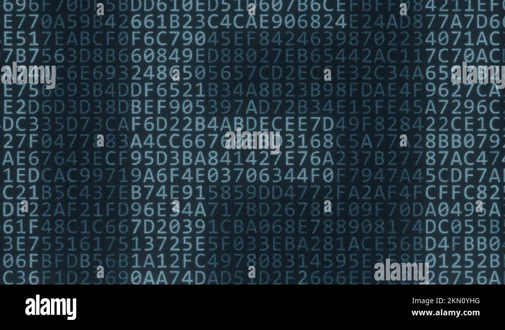 MAINFRAME text made with many symbols on computer screen, 3d animation ...