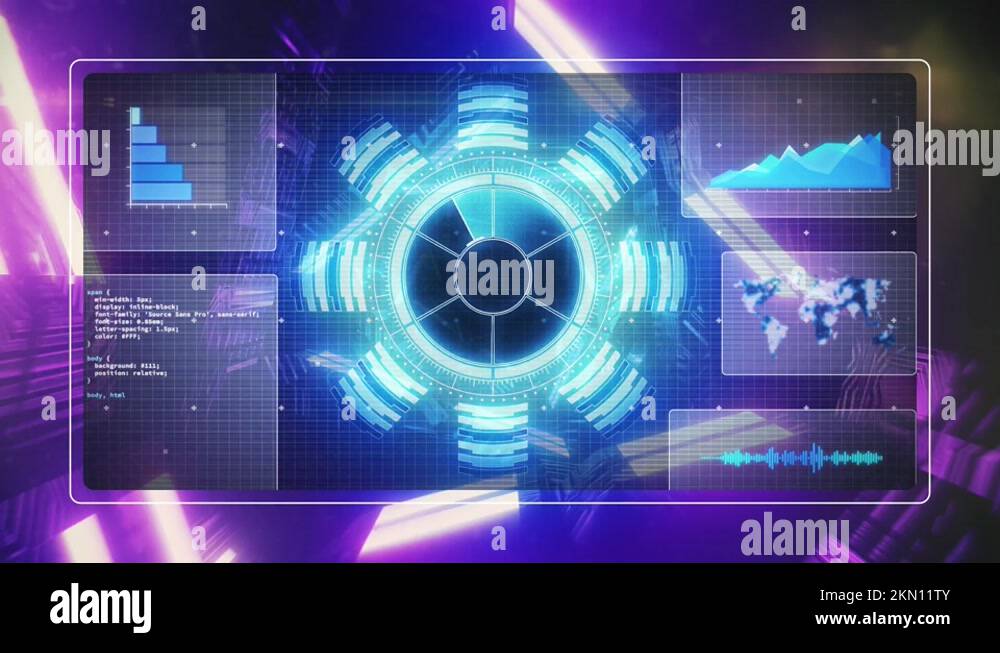 Animation digital interface data scanning Stock Videos & Footage - HD ...