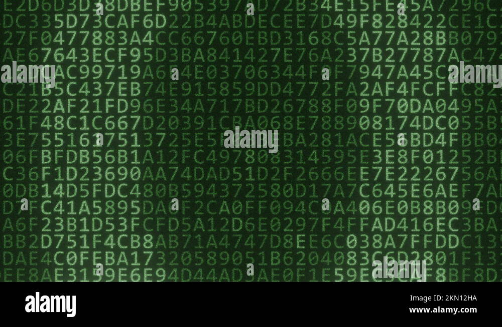 ROBOTICS text consisting of many symbols on computer monitor. 3d ...