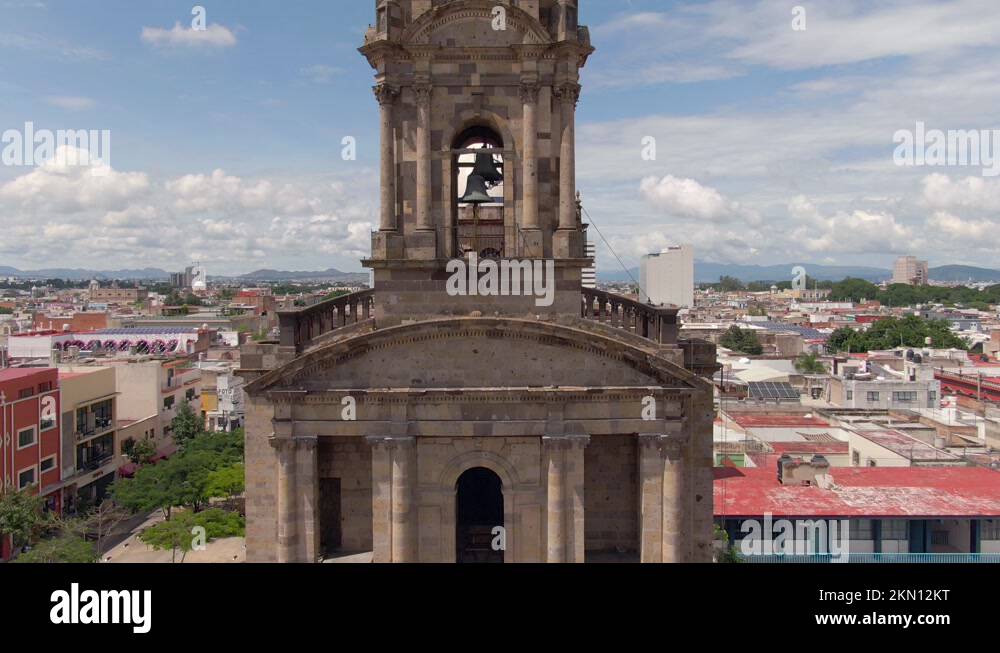 Bell Tower And Facade Of Temple San Jose De Gracia In Guadalajara ...