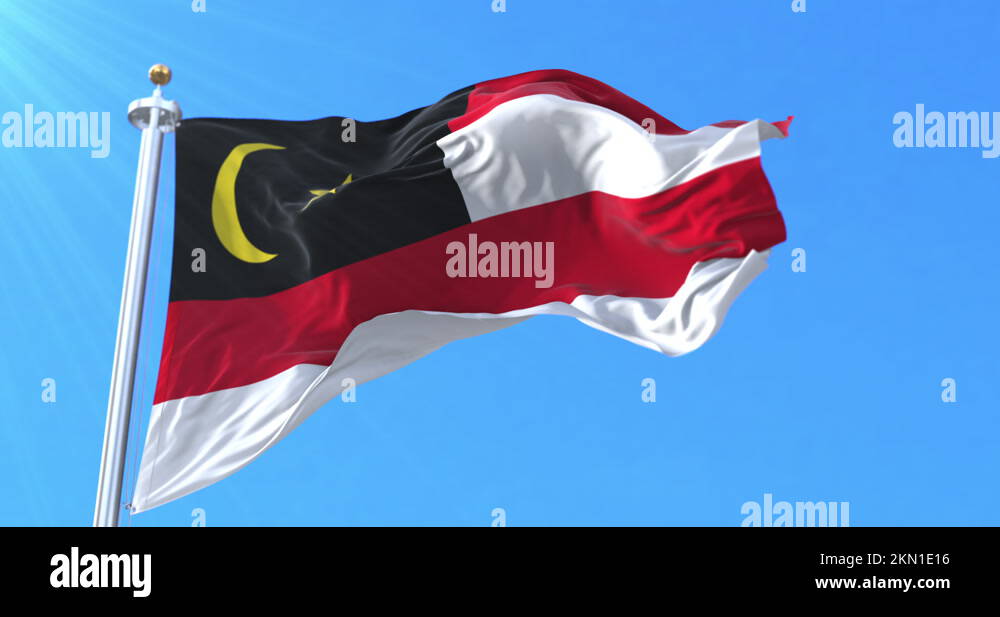 Flag of Patani United Liberation Organisation, Thailand. Loop Stock ...