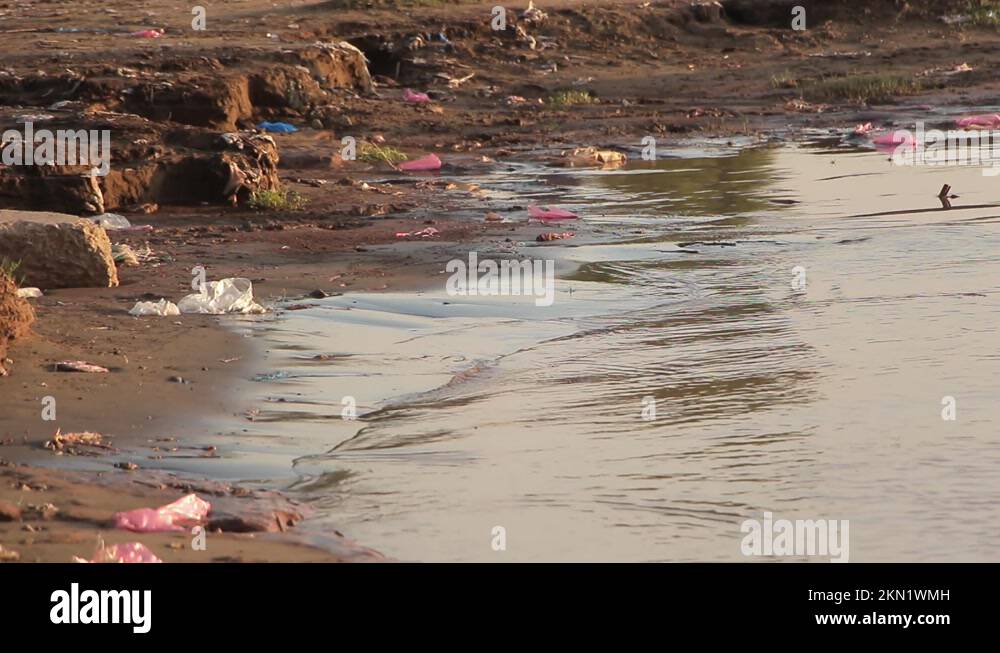 Plastic Dumped In A River System, Unsanitary And Environmental ...