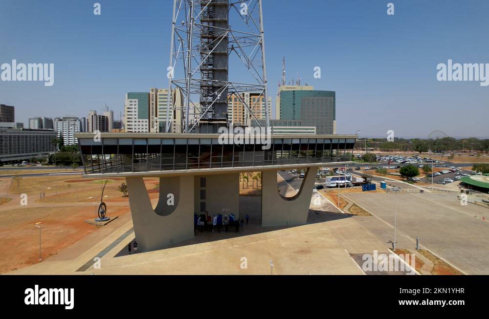 Cityscape Of Television Tower And Station In Brasilia Downtown City ...