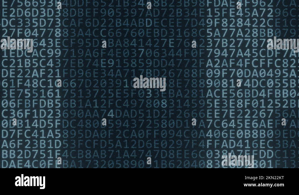 HI-TECH text made with many symbols on computer screen, 3d animation ...