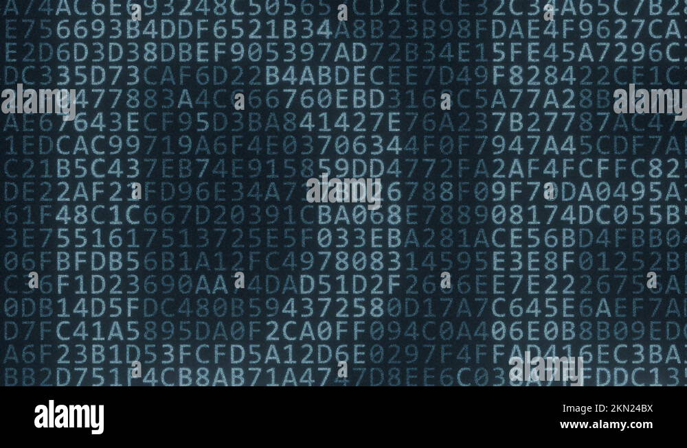 Confidential Text Consisting Of Many Symbols On Computer Monitor 3d Animation Stock Video