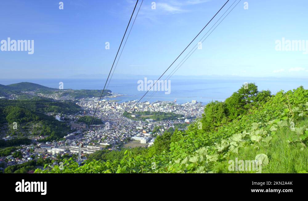 Otaru town from Otaru Tengu Mountain Stock Video Footage - Alamy