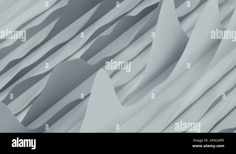 White graphs of electromagnetic waves seamless loop 3D render animation ...