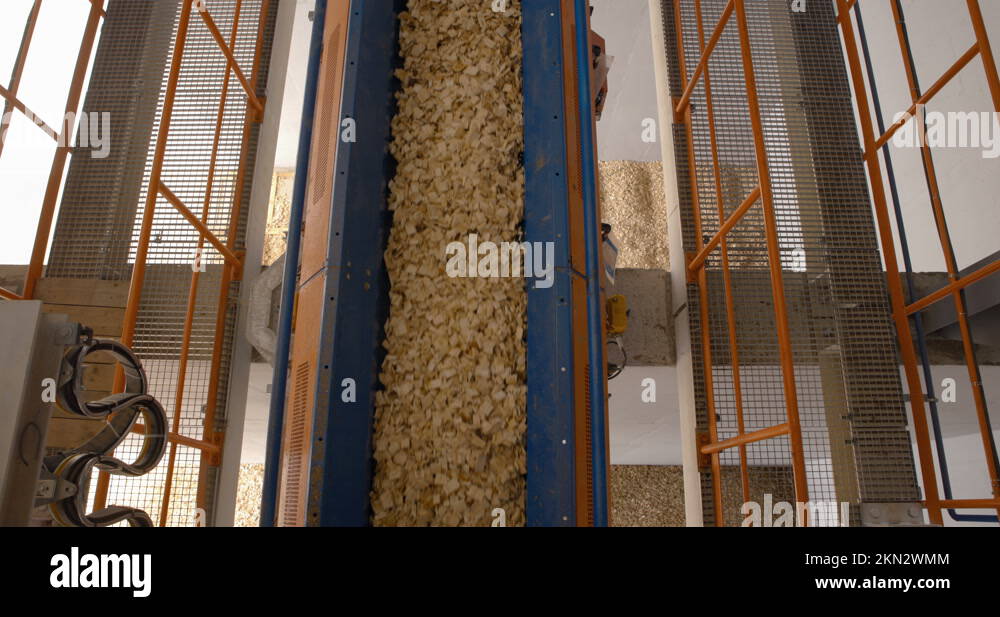 Wood storage warehouse in timber processing plant Stock Videos ...