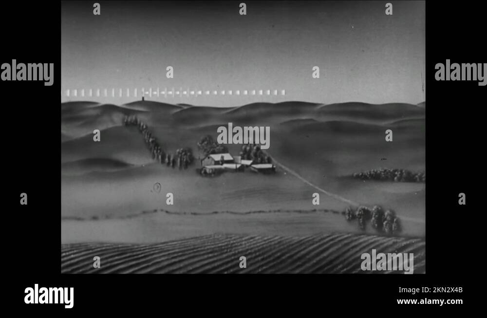 1940s: Animated diagram of radio relay as a series of towers resend the ...