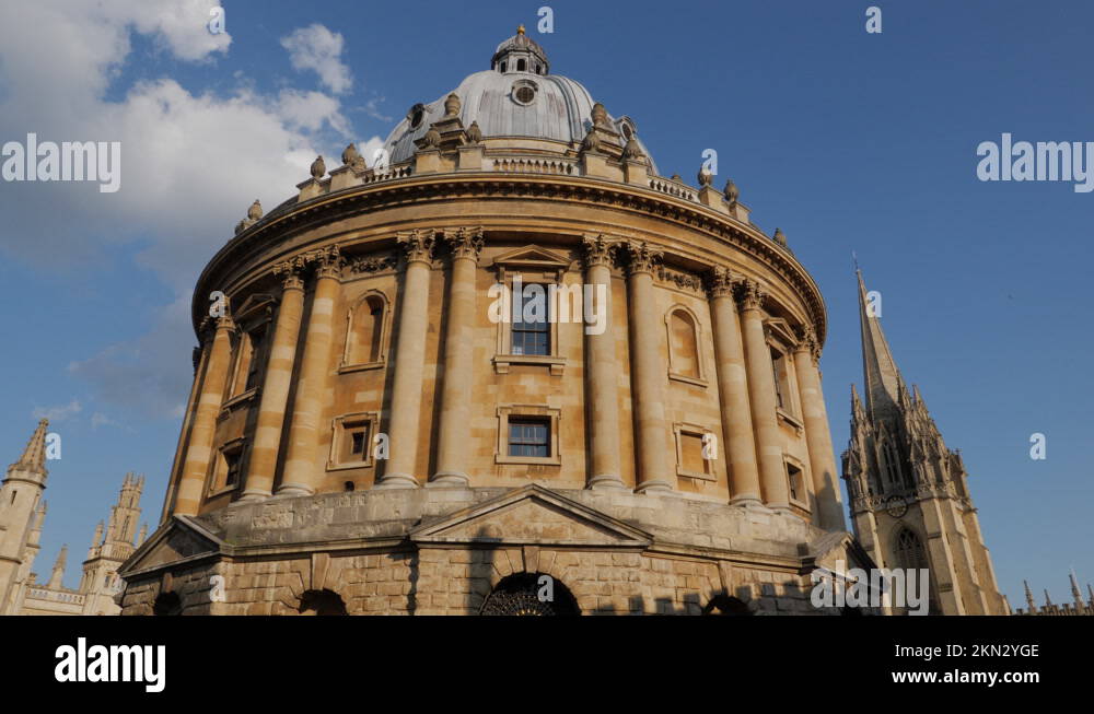 Radcliffe Camera with St Mary's tower of University church of St Mary ...