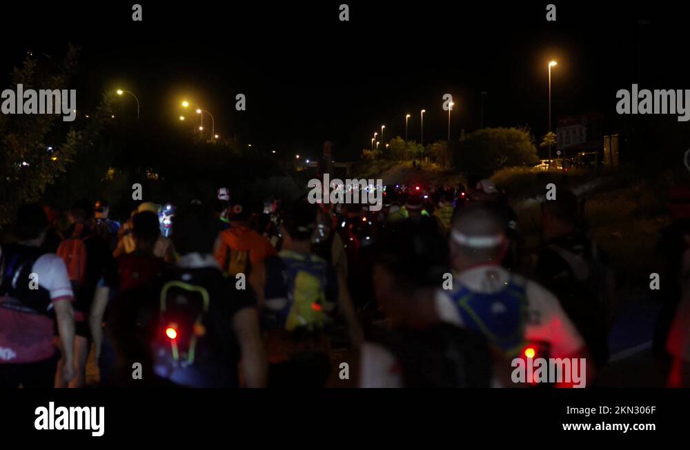 Competitors For Ultra Marathon Race Started To Run Towards Finish Line ...