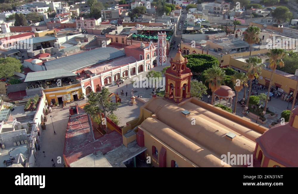 Saint Sebastian Temple At Plaza Principal Of San Sebastian Bernal In ...