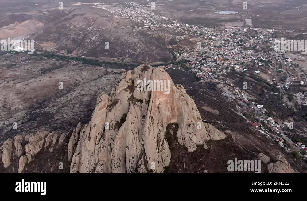 Pena de Bernal Towering Above Pueblo Magico Town Of San Sebastian ...