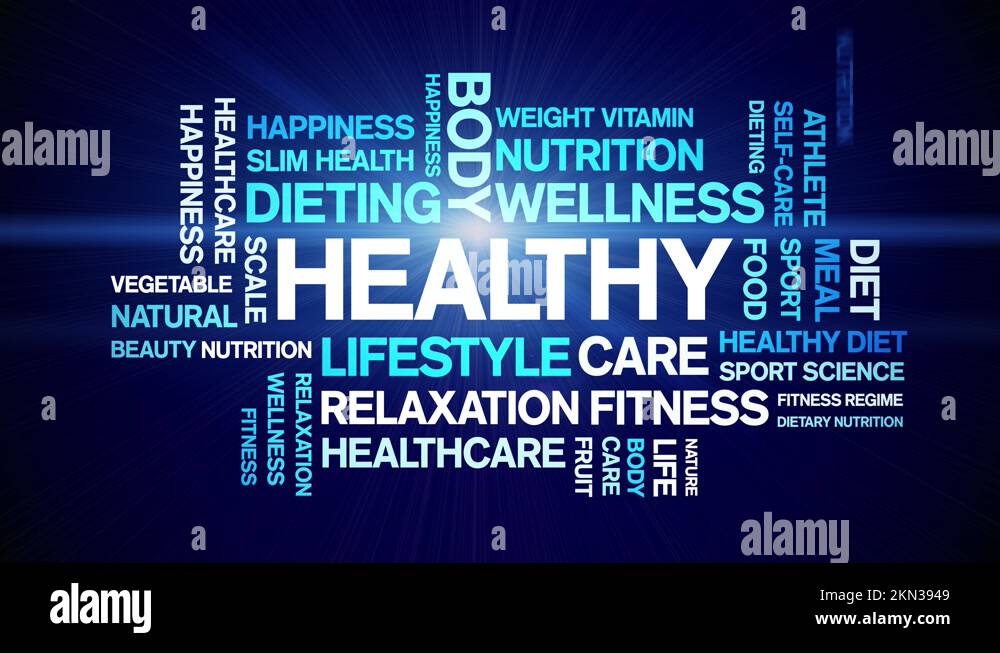 Healthy animated word cloud,design animation kinetic typography ...
