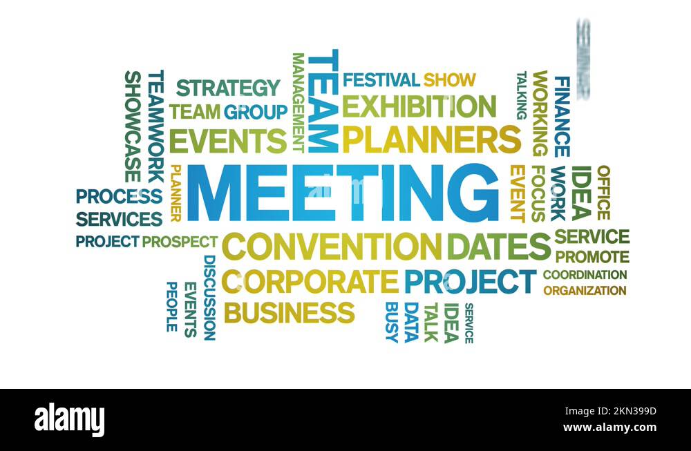 Meeting animated word cloud,design animation kinetic typography ...